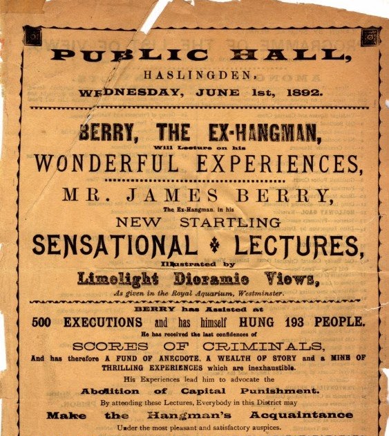 Haslingden Old and New...: James Berry - British Hangman's visit to ...